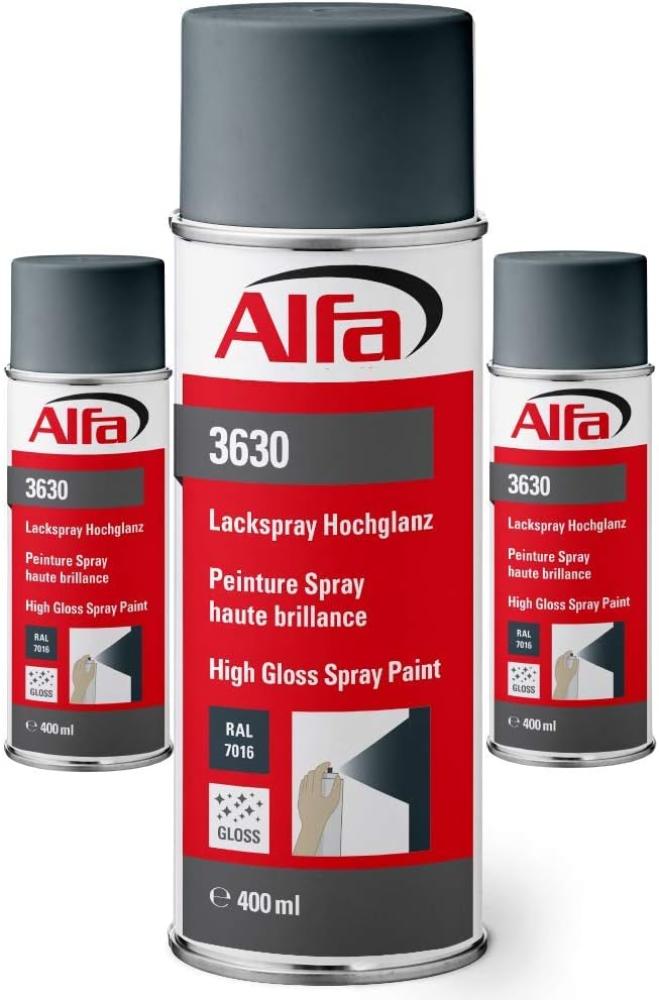 Laubner Store - 3630 Alfa Lackspray (3 x 400 ml) Hochglanz RAL 7016 ...